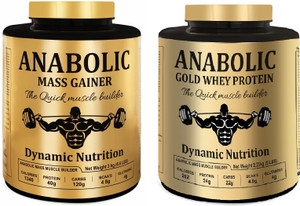 Dynamic Nutrition Anabolic Mass Gainer And Gold Whey Protein Combo (6 ...