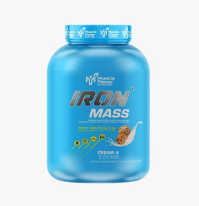 Muscle Power IRON MASS PREMIUM HIGH CALORIE WEIGHT GAIN FORMULA 6LBS ...