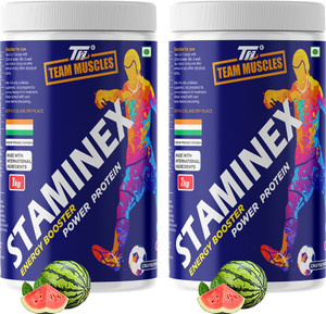 TEAM MUSCLES TM Staminex Energy Booster-1kg Pack of 2 (WM) Whey Protein ...