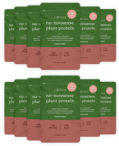 COSMIX No Nonsense Plant Protein-Organic Pea & Rice Isolate,Daily Vegan ...
