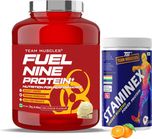 TEAM MUSCLES TM Fuel Nine Protein-2Kg With Staminex Energy Drink-1 Kg ...