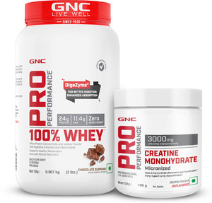 GNC Pro Performance 100% Whey + Creatine Monohydrate Combo Creatine ...