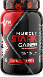 MUSCLE MARVEL NUTRITION Muscle Stark Gainer 1kg Malai Kulfi Flavor Lean ...