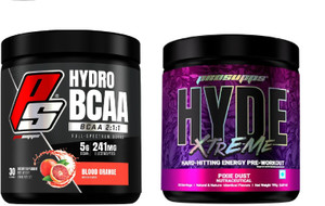 PROSUPPS Combo of 30 serving(Hydro Bcaa+Hyde extreme Hard Hitting ...