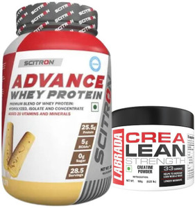 Scitron ADVANCE WHEY PROTEIN 1 KG (KULFI )WITH LABRA CREALEAN 100 GM ...