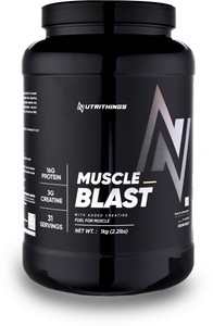 NUTRITHINGS Muscle Blast Whey Protein Powder With Added Creatine Whey ...