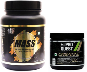 PROQUEST Mass Gainer 1 Kg & Creatine Monohydrate 250 g - Combo Weight ...