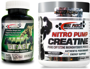 BIG ROCK NUTRITION Hulk Beast Weight Gain Formula 60 Capsule and Nitro ...