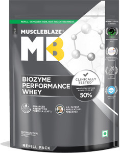MUSCLEBLAZE Biozyme Performance Raw Whey Protein, Informed Choice UK ...