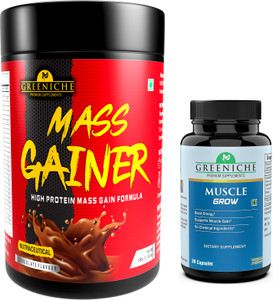 Greeniche High Protein Mass Gainer | Protein 80G | Calorie 1500+Kcal ...