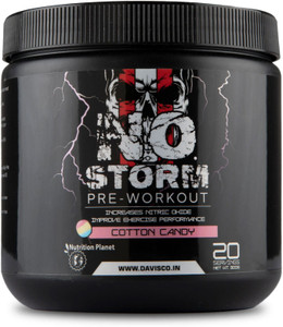Nutrition Planet NO Storm Pre-Workout (Cotton Candy - 300g, 20 Servings ...