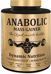 Dynamic Nutrition Anabolic Mass Gainer With High Calories 1340 (6.6Lbs ...