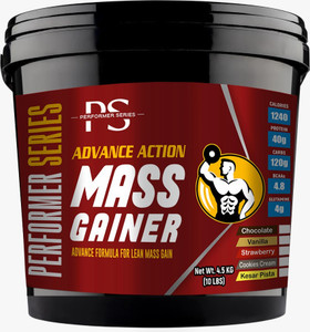 PERFORMER SERIES Advance Action Mass Gainer (Strawberry , 4.5kg) Adv ...