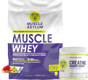 Muscle Asylum Muscle Whey 100% Whey Protein & Monohydrate Powder ...