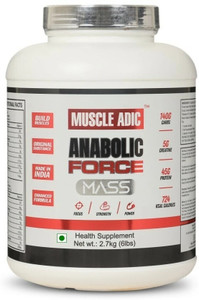 MUSCLEADIC ANABOLIC FORCE MASS GAINER HIGH PROTEIN MUSCLE GAINER (2.7kg ...