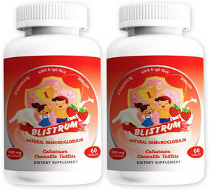 blistrum Colostrum Chewable Tablets 1000mg _ Pack of 2 (60 Veg Tablets ...