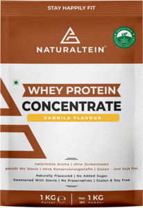 NATURALTEIN 100% Whey Protein Concentrate Vanilla- 1 kg Whey Protein ...
