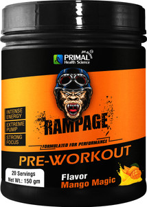 PRIMAL HEALTH SCIENCE Rampage Pre-Workout | 20 Servings | Boosts Energy ...