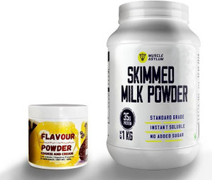 Muscle Asylum Pure Skimmed Milk Powder 1kg, with Flavor Powder Protein ...