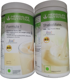 HERBALIFE F1 SHAKE MIX-VANILLA AND SHAKEMATE (PACK OF 2) Protein Shake ...