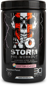 Nutrition Planet NO Storm Pre-Workout Energy Drink (Cotton Candy - 450g ...