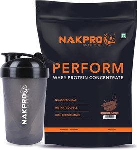 Nakpro Perform Whey Protein Concentrate with Protein Shaker Bottle Whey ...