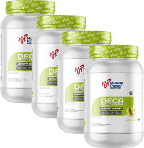 Muscle Power DECA MASS PREMIUM WEIGHT GAINER PACK OF 4 Weight Gainers ...