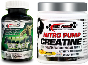 BIG ROCK NUTRITION Hulk Beast Weight Gain Formula 60 Capsule and Nitro ...