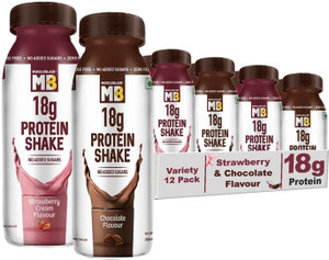 MUSCLEBLAZE 18 g Protein Shake, No Added Sugar, Pack of 12 (200ml*12 ...