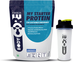 Body Core Science My Starter Protein-1 Kg (Kesar Pista) With Shaker ...