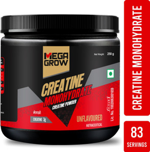 MEGAGROW Creatine Monohydrate Powder 250gm Creatine Price in India ...