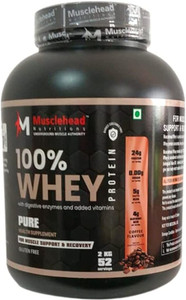 MUSCLEHEAD NUTRITIONS 100% WHEY PROTEIN - 2KG Faster Recovery ...