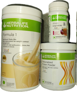 HERBALIFE Formula 1 Vanilla + Protein Powder 200 G + Afresh - Kashmiri ...