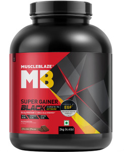 MUSCLEBLAZE Super Gainer Black with EGF™, for Muscle Gain Weight ...