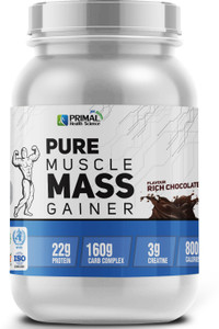 PRIMAL HEALTH SCIENCE Pure Muscle Mass Weight Gainer Protein Powder ...
