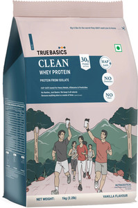 TrueBasics Clean Whey 100% Protein Isolate Powder | 30g Protein per ...