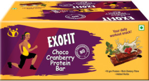 EXOFIT Choco Cranberry Protein Bars Price in India - Buy EXOFIT Choco ...