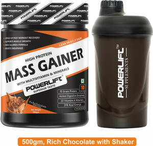POWERLIFT for Muscle Protein Powder with Shaker Weight Gainers/Mass ...