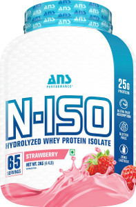 ANS PERFORMANCE ANS N-ISO Whey Protein Isolate Strawberry 2kg With ...