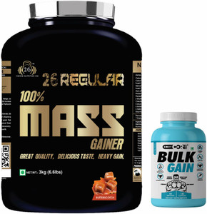 Body Core Science Regular Mass Gainer Black-3 Kg With BCS Bulk Gain-100 ...