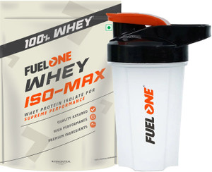 FUELONE Whey Iso-Max, Whey Protein Isolate, 28g Protein with Shaker ...