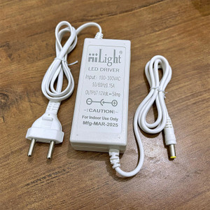 Hilight 12V 5AMP (60W) Adapter for LED Strip, CCTV, Neon Sign, Laptop ...