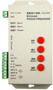 Divinext T-1000S RGB Full Color SD Card Pixel Controller RGB LED Strip ...