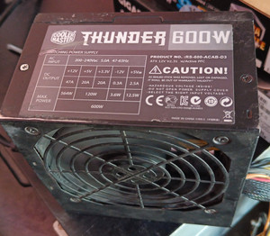 Dtech Cooler Master Thunder 600W 600 Watts Gaming PSU with 6 SATA ...
