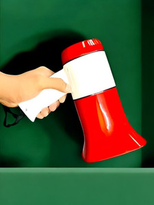 3BAAN A44Handheld Megaphone with LED Light USB & TF Card Support USB ...