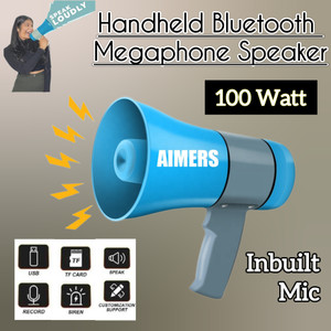 AIMERS Megaphone Loud Speaker Trumpets Recording Speaker Horn with USB ...