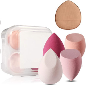 WECHARMERZ 4Pcs Makeup Sponge With Box & 1pcs Finger Sponge Blender ...