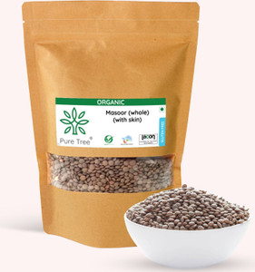 Pure Tree Organic Red Masoor Dal (Whole) (Masoor whole black) Price in ...