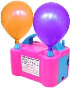 SEVENSPACE Pink Electric Balloon Inflation Pump Dual Nozzle Inflation ...