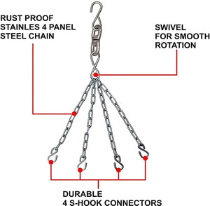 LYCAN UNFILLED Heavy Premium 2 FT Red SRF Punching Bag & Hand Wrap ...